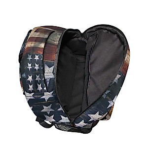 Oarencol American Flag Baseball Backpacks USA Softball Glove School Travel Book College Shoulder Bag for Women Girls Men Boys