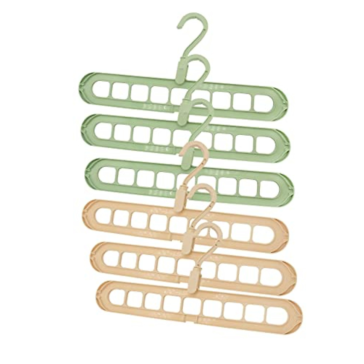 XINYIDAO 6 Pcs Magic Hanger Organizer, with 9 Slots, Multifunctional Storage Hanger, Non-Slip Hangers, Cascading Hangers, Closet Organizers and Storage