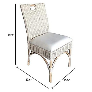 Padma'S Plantation Malio Chair, Whitewash