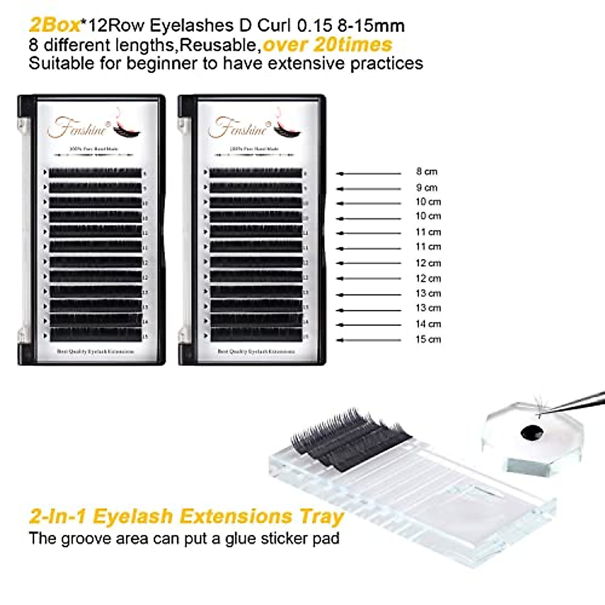 Eyelash Extension Kits, 17Pcs Professional Eyelash Grafting Training Tools Lashes Extension Practice Exercise Set with Mannequin Head Makeup Bag Glue Tweezers for Practice Eye Lashes Graft (17PCS)