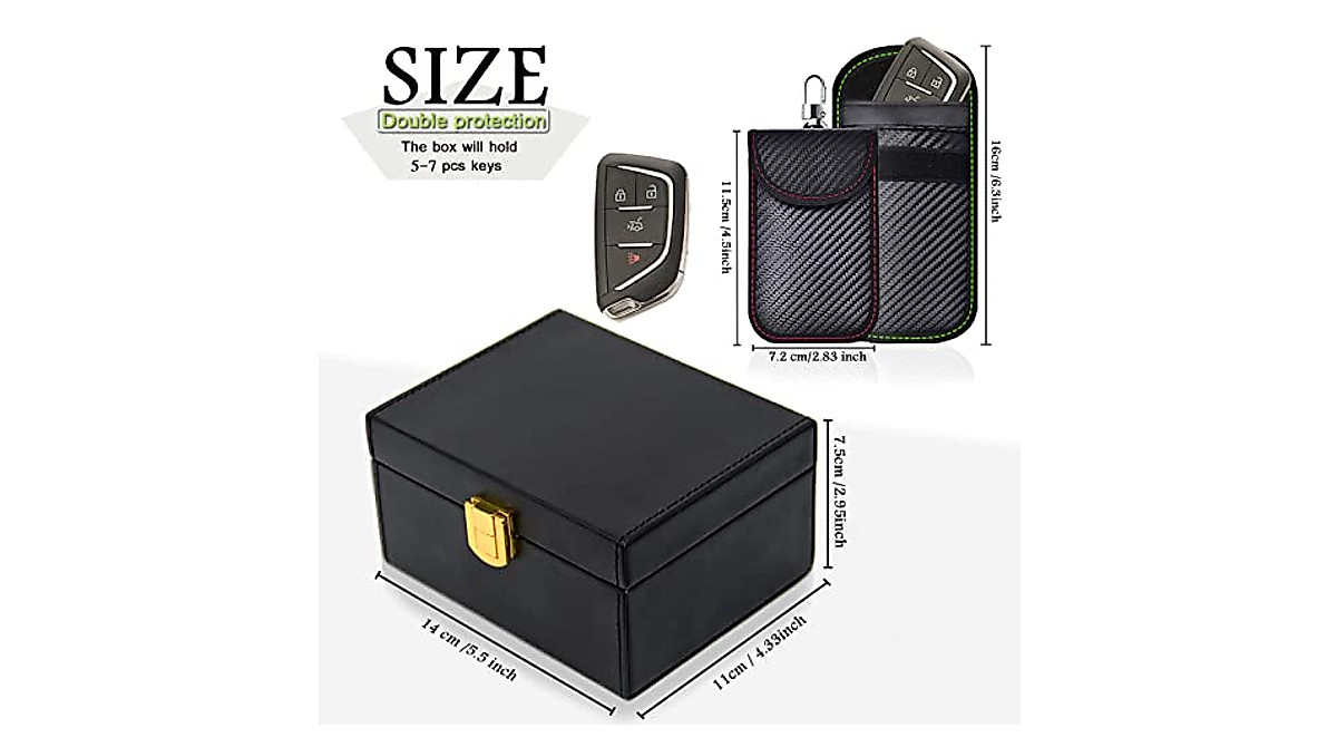 Faraday Box & 2 Pack Faraday Bag for Key Fob Protector, Faraday Cage ...