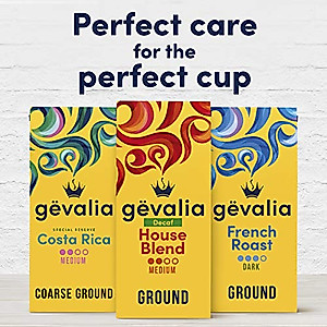 Gevalia Decaf Medium Roast House Blend Ground Coffee (12 oz Bags (Pack of 6))