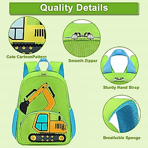 LOIDOU Toddler Backpack Boys 15 Inch Kids Preschool Kindergarten School Backpack with Lunch bag Book Bag for Daycare Nursery Travel，Fits 3 to 8 years old