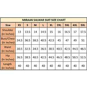 Miraan Women's Cotton Printed Readymade Salwar Suit XXX-Large Purple