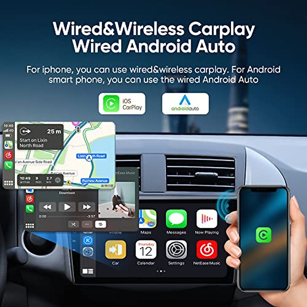 9 Inch 5G WiFi (2G Ram 32G ROM) 8Core Car Stereo Radio Head Unit for RAV4 2006-2011 with Carplay Android Auto,Android 10.0 GPS Navigation Support 48EQ Mirroring Airplay Rear Backup 1080P SWC