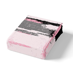 Abstract Bedding Set Modern Abstract Art Fitted Sheet for Boys Girls Children Pink Black Pattern Bed Sheet Set Room Decor Twin Size Bed Cover 2Pcs