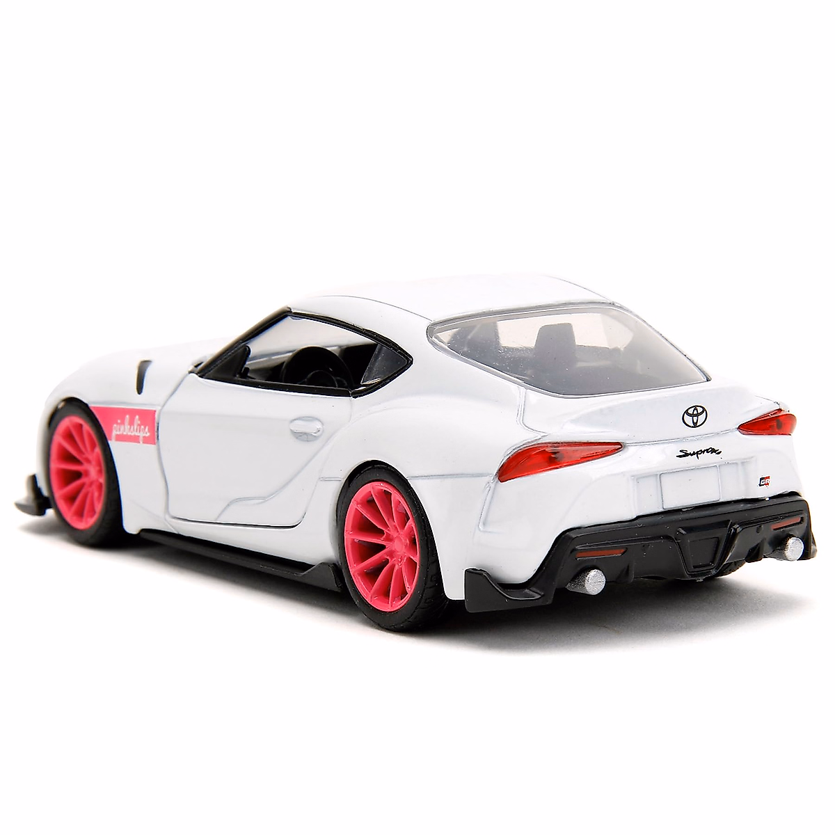 2020 Supra White Metallic with Pink Wheels Pink Slips Series 1/32 Diecast Model Car by Jada 34664