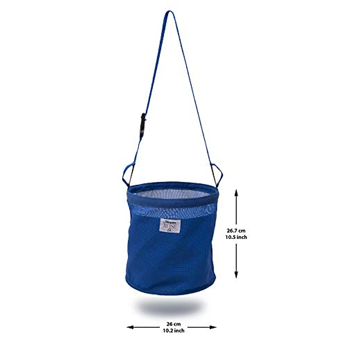 Hampton Rose Co. - 2-Pack Horse Feeding Bags - Heavy-Duty Breathable PVC-Coated Mesh Grain Feeder Nose Muzzle with Adjustable Straps - Complete with Stitched-in Alloy Rings and Solid Base