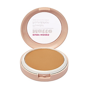 Ruby Kisses Powder Foundation Full Coverage Matte Foundation Long Lasting Face Makeup 0.35 oz. (Golden Honey)