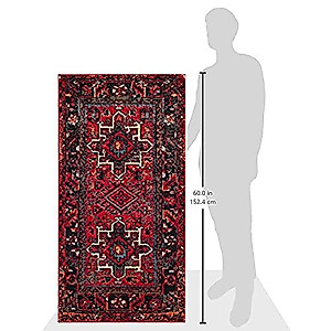 SAFAVIEH 2'7"x5' Red & Multi Persian Rug - Non-Shedding, Easy Care