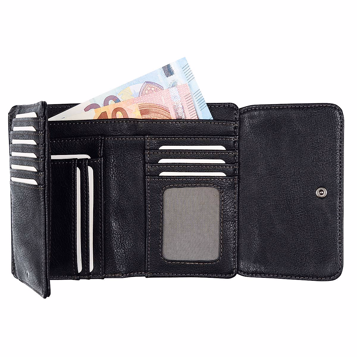 TOM TAILOR Women's Elin Wallet, Black, one Size
