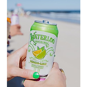 Waterloo Sparkling Water Lime Flavor Zero Calorie No Sugar 12oz Cans (Pack of 12), Fruit Flavored Sparkling Water, Naturally Flavored, Zero Calories, Zero Sugar, Zero Sodium