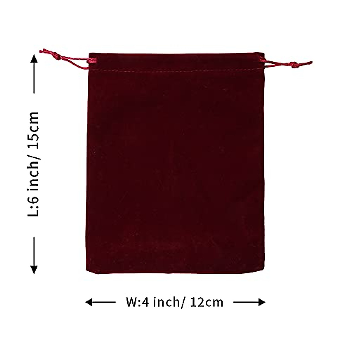 TOPTIE Custom 50 PCS Velvet Gift Wrap Bags with Drawstrings, 4"x6" Logo Print Jewelry Pouches for Wedding Favors