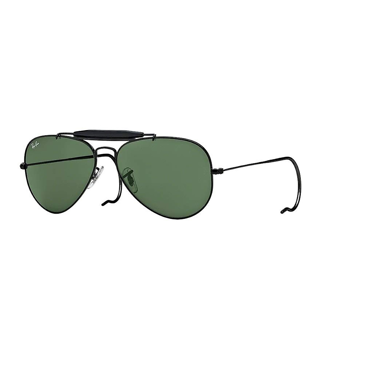 Ray-Ban RB3030 Outdoorsman L9500 58MM Black/G-15 Green Crystal Pilot Sunglasses for Men for Women + Bundle With Designer iWear Eyewear Kit