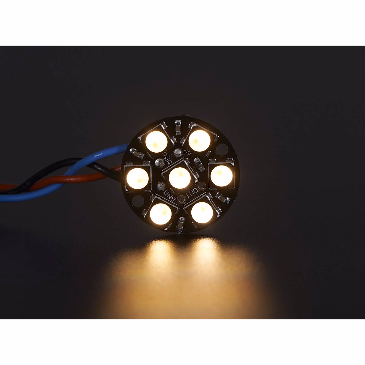 Adafruit Industries NeoPixel Jewel - 7 x 5050 RGBW LED w/Integrated Drivers - Warm White - ~3000K
