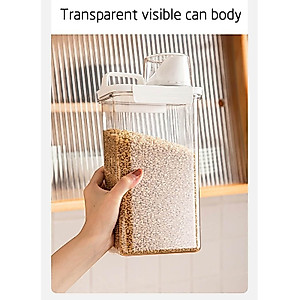 Byworldtasic Plastic Cereal Dispenser Storage Box Kitchen Food Grain Rice Container Nice Cat Food Storage Container Cereal Containers Storage Flour Container Bucket With Lid