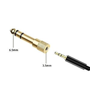 6.35mm to 3.5mm Headphone Adapter, Dafensoy 3.5mm(1/8'') Male to 6.35mm (1/4'') Female and 3.5mm Female to 6.35mm Male Stereo Adapter Gold Plated Connectors, for Headphone, Amp Adapte Etc 4-Pack