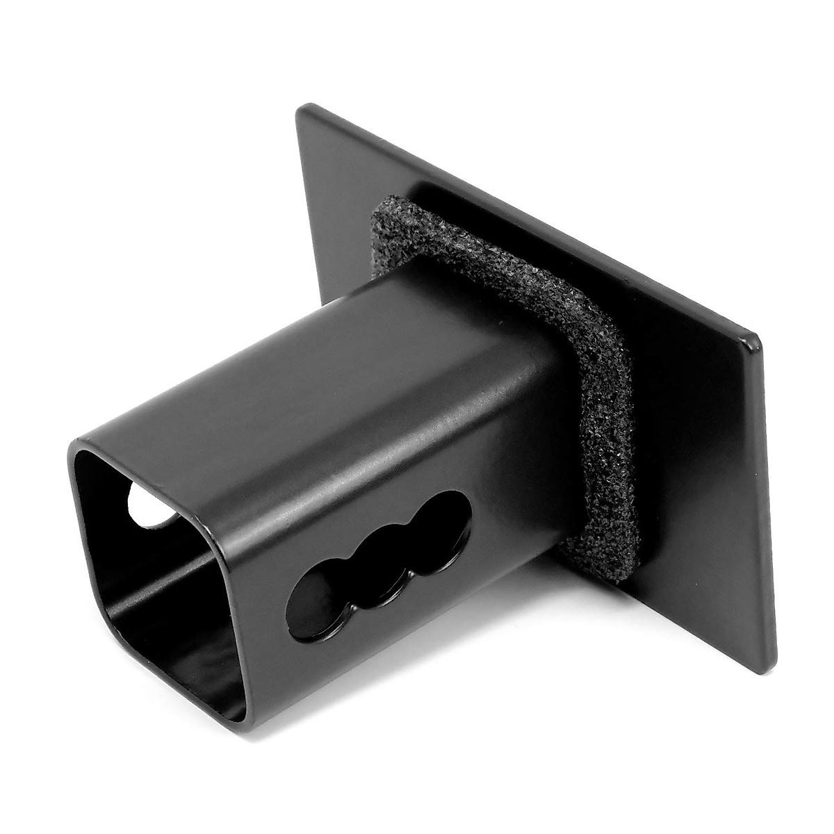 MULL USA Black Metal Flag Trailer Hitch Cover for 2" Receivers (with Locking Pin)