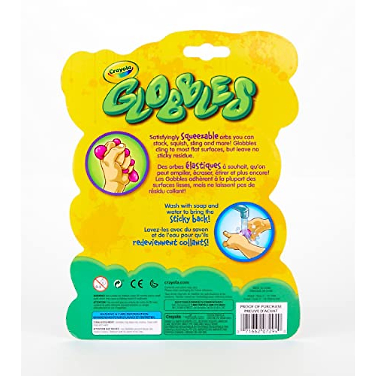 Crayola Globbles Fidget Toy (6ct), Sticky Fidget Balls, Squish Gift for Kids, Sensory Toys, Ages 4, 5, 6, 7, 8