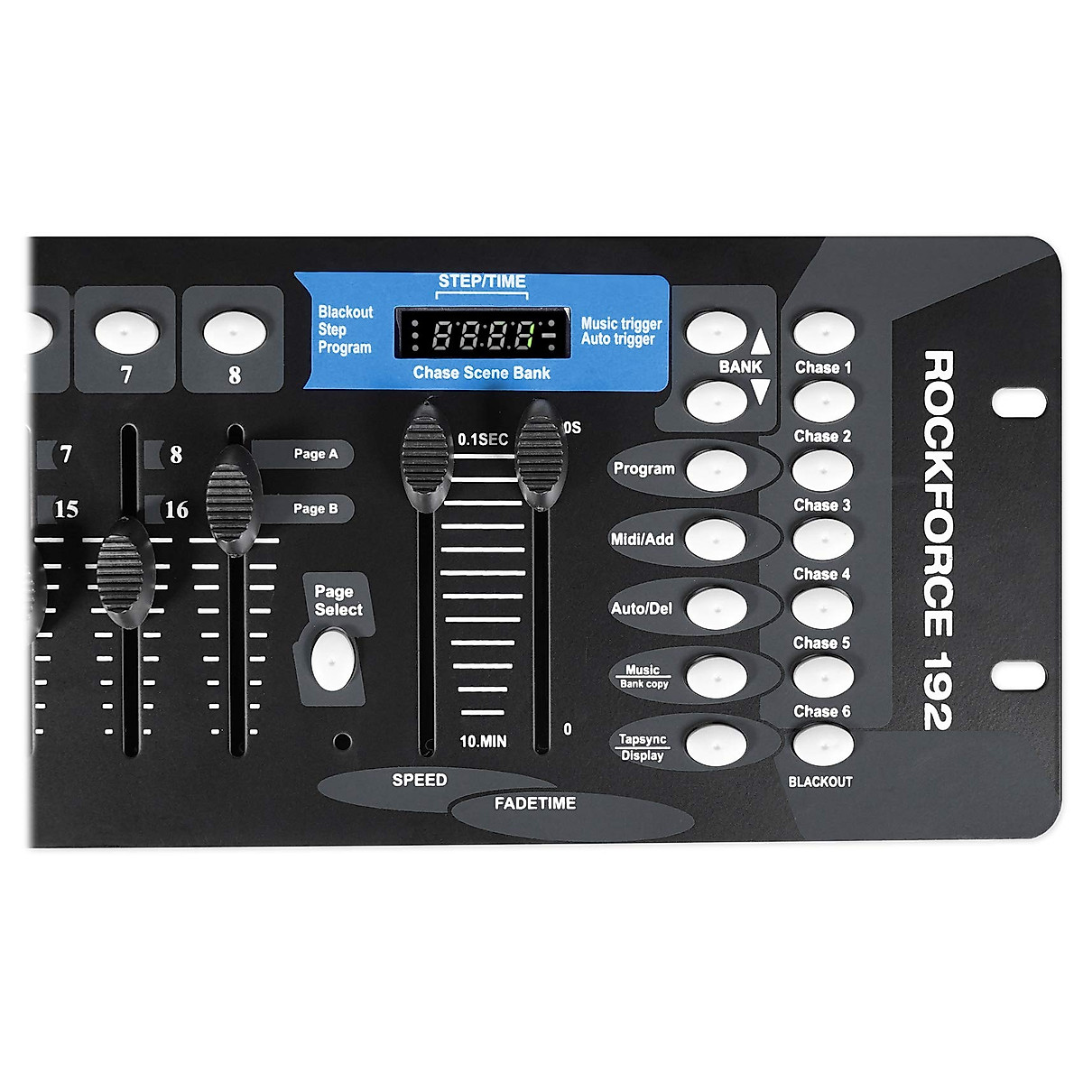 Rockville 192-Channel DMX Controller+Lighting Transmitter+Receiver+8 Par Lights