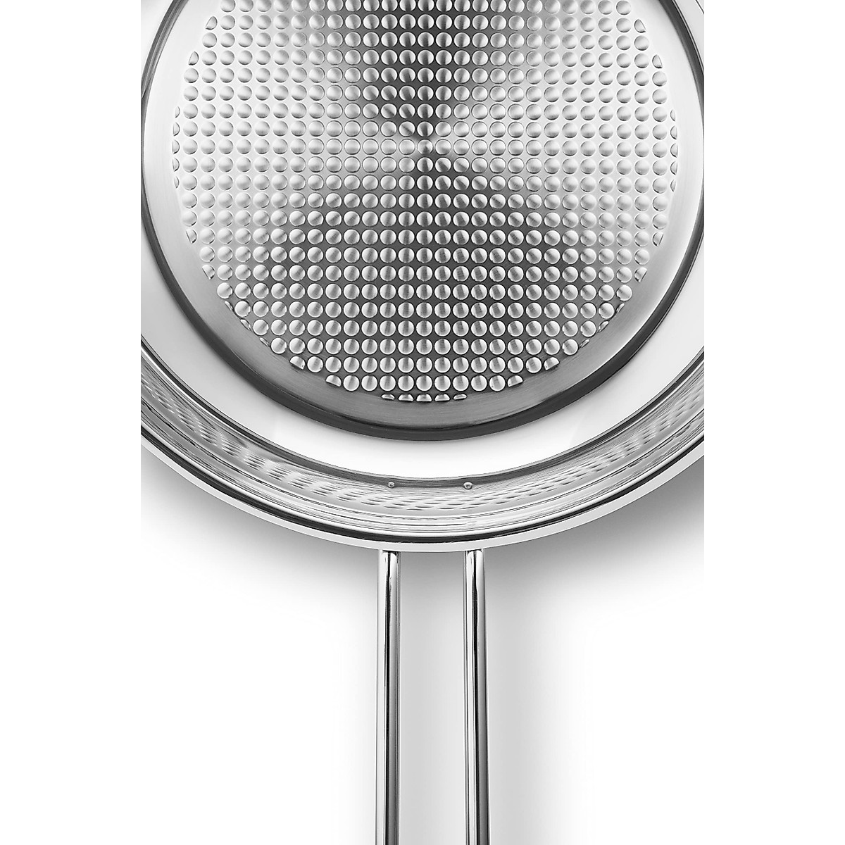 Eva Trio | Frying pan Ø 28 SS honeycomb | With "waffle bottom" - a special pattern that prevents food from baking | stainless steel