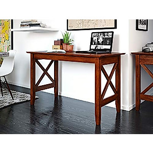 Lexi Multi-Purpose Desk, Writing Desk, Craft Table, Work Table, Computer Desk, 49 inch, Solid Wood, Brown