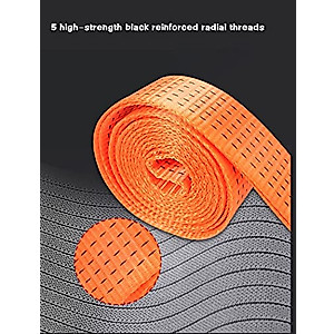 Recovery Tow Strap 2" X 20' LB Tested 20,024lb （10 US Tons ） Break Strength, Use for Emergency 4x4 Towing Rope Heavy Duty, Tree Saver, Winch Extension, Triple Reinforced Loops, Ensure Safety - SHWHLMN