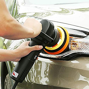 SPTA Polishing Pads, 5Pc 6 Inch 150mm Orbital Buffer Polisher Pads and 1Pc Microfiber Buffing Pads, Foam Polish Pad for Compounding, Polishing and Waxing, for 6''/150mm Backing Plate Car Polisher