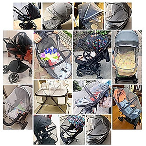 Orzbow Universal Mosquito Net for Stroller,Baby Bug Net with Two-Way Zippers & Storage Bag,Breathable & Foldable Mosquito Nets for Strollers,Car Seat,Bassinet,Cradle,Portable Mini Crib (Black)