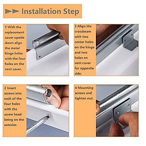 LQKUMJG 14" Universal RV Roof Vent Cover Waterproof Vent Lid Replacement for Camper Trailer Motorhome (White 1 Pack)