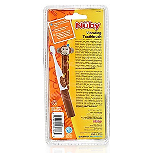 Nuby Electric Toothbrush with Animal Character, Giraffe, 3 Piece Set