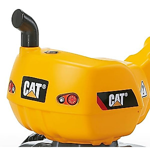 rolly toys CAT Construction Ride-On: 360-Degree Excavator/Shovel Digger, Youth Ages 3+ , Yellow