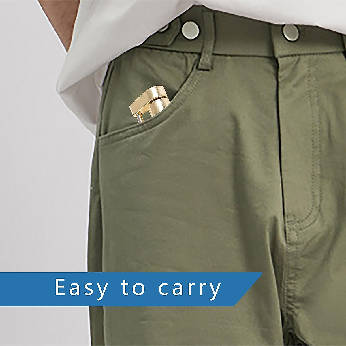 Fogfar 1 PC Auto Trailer Lock, 1/4In in Diameter, Hook Connector Small Trailer Lock for Tow Boat RV Truck Car's Coupler 3/4 in Span (Gold)