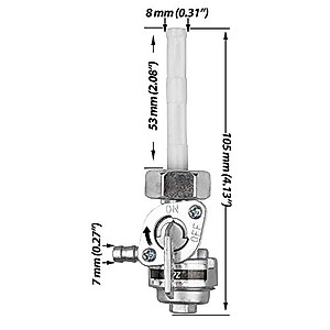 1PZ KW5-P01 Gas Tank Fuel Switch Valve Petcock fit for Generac GP5000 GP5500 GP6000E GP6500 GP6500E GP7000 GP7000E GP7500 GP7500E GP8000E Generator