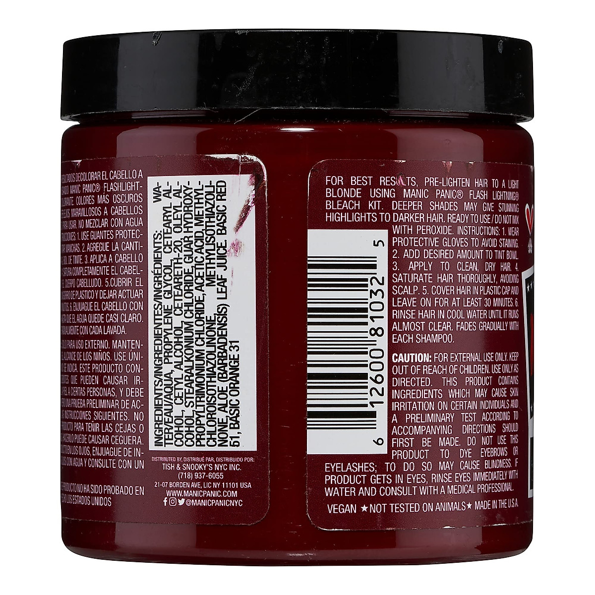 Vampire Red Hair Dye - Semi Permanent, Vegan & Cruelty-Free by MANIC PANIC