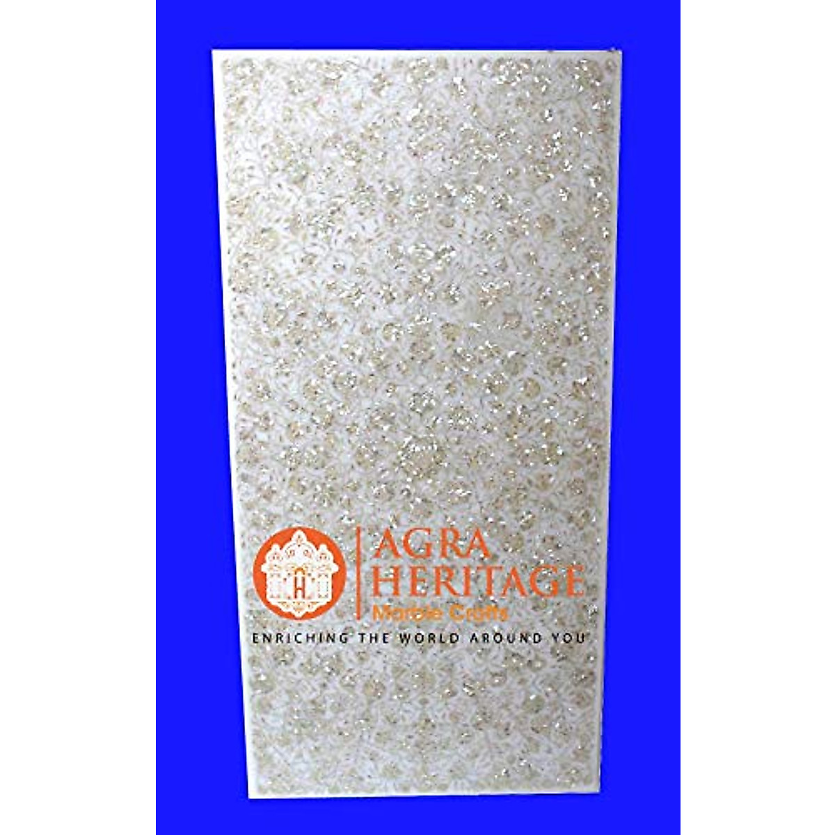 White Marble Mother of Pearl Precious Inlay Stone Dining Table Top Hallway Furniture Decor | 72"x36" Inches