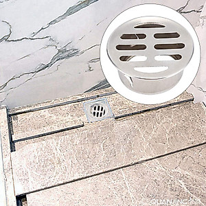 Stainless Steel Dome Drainer, Anti Clogging Drain Roof with Removable Cover for Kitchen, Washroom, Garage and Basement(50 Flat)