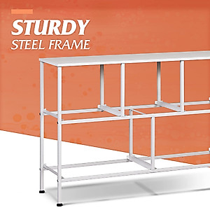 WLIVE Dresser with 5 Drawers, Dressers for Bedroom, Fabric Storage Tower, Hallway, Entryway, Closets, Sturdy Steel Frame, Wood Top, Easy Pull Handle (White)