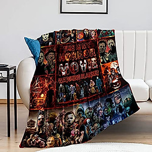 Horror Blanket Ultra Soft Flannel Halloween Throw Blanket Warm Lightweight Blanket for Couch Sofa Kids Adult 50"x40"