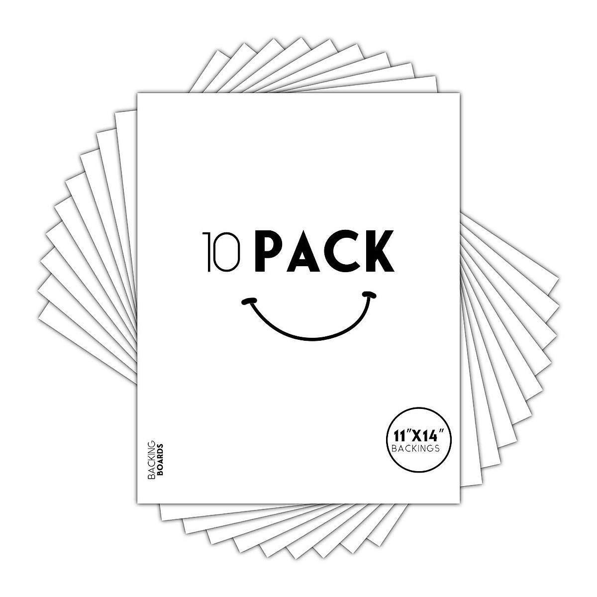 Golden State Art, 11x14 White Backing Board, Backer Boards for Frame, Picture (10 Pack)