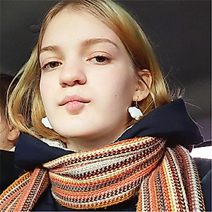 ANDPAI 2 Pairs Handmade Lightweight Simple Lovely Resin White Clouds Dangle Drop Earrings Sets for Women Summer Sky Cloud Weather Jewelry (White+Blue)