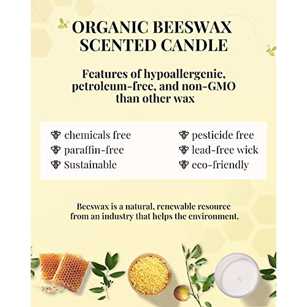 Veda Tinda Scent Freesia Scented Candles for Home, Natural Beeswax Candles 7.4oz, Luxury Fragrance Glass Jar Candle Housewarming Gift for Women, Over 55 Hours of Burn Time