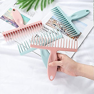 Household Broom Hair Removal Comb Removal Cleaning Tool for Clean The Hair and Dust On The Broom Bathroom Sewer Hair Collectors 2 Pieces, Blue