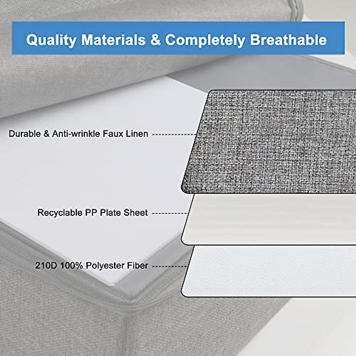 diyome Under Bed Storage Containers, Foldable Closet Organizers and Storage with Reinforced Handles, Storage Bins for Organizing Clothes, Shoes, Blankets, Pillows, Toys