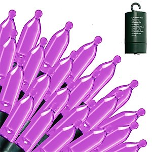 Joiedomi 33 FT Halloween LED String Lights,100 Counts of Purple Green Wire String Lights 8 Modes, 6 Hr Timer Battery Operated for Indoor and Outdoor Party, Home, Patio, Lawn, Halloween Decoration