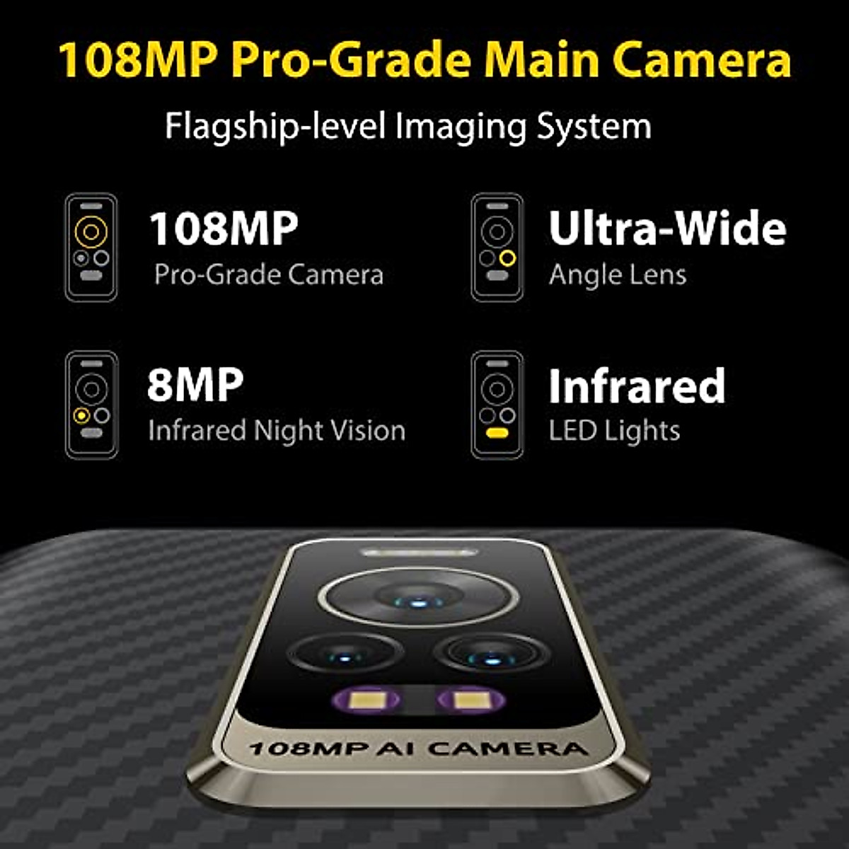 Ulefone Armor 17 Pro Rugged Cell Phone 4G, Helio G99 13+256GB, 108MP Pro Camera, 120Hz Display, 66W Quick Charge, Work with Magnetic Accessories, Android 12 Unlocked Smartphone, 2.4/5G WiFi 6