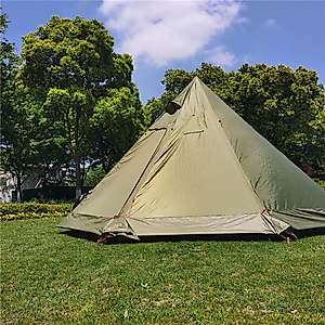 MCETO TX400PRO Teepee Hot Tent with Stove Jack Snow Skirt Lightweight Waterproof Winter Camping Hunting Hiking (Olive)