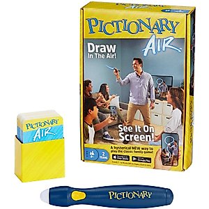 Mattel Games Pictionary Air Family Game for Kids & Adults with Light Pen and Clue Cards, Connect to Smart Devices