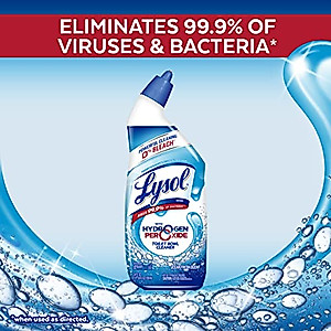 Lysol Toilet Bowl Cleaner Gel, For Cleaning and Disinfecting, Bleach Free, Ocean Fresh Scent, 24oz (Pack of 2)