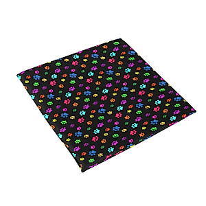 xigua Memory Cushion Foam Comfortable Seat Cushion Breathable Non-Slip Chair Cushion Pad for Office Sofa Chair Car Seat, Colorful Dog Paw Print